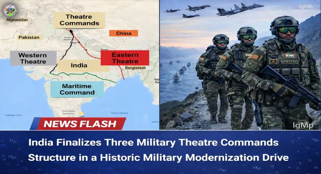 India Finalizes Three Military Theatre Commands Structure in a Historic ...
